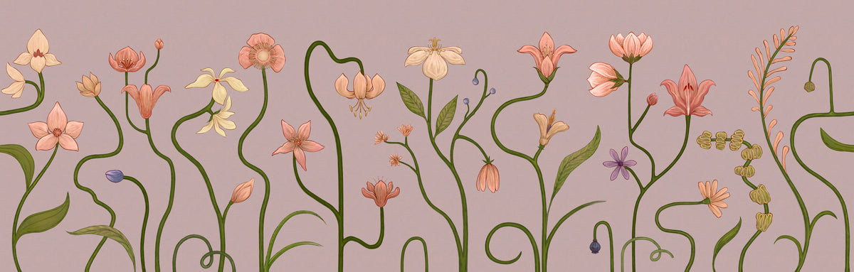 Fleurline Repeating Mural | Astek