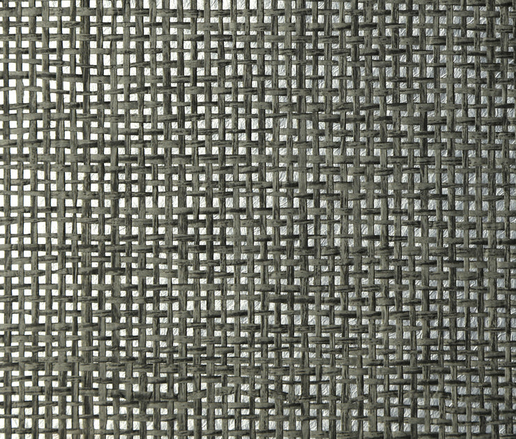 Silver & Smoke Weave Wallcovering | Astek