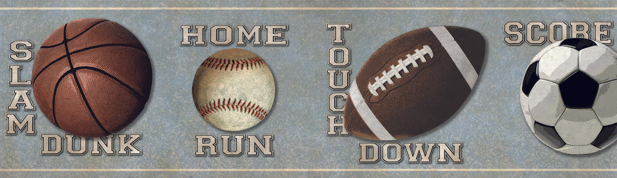 Slam Dunk Blue Sports Toss Border | Astek